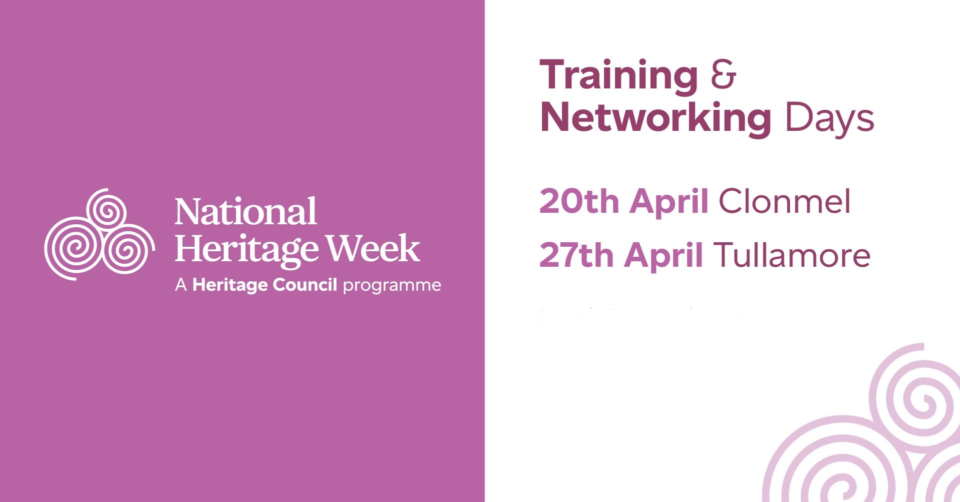National Heritage Week Training & Networking Days | National Heritage ...