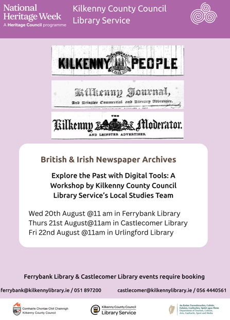 British and Irish Newspaper Archive Workshop | National Heritage Week ...