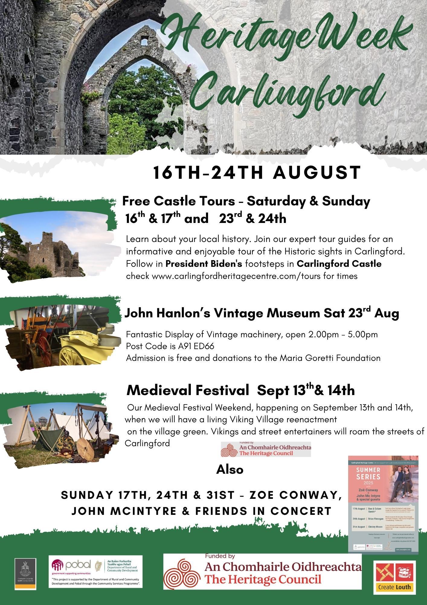 Carlingford Medieval Festival | National Heritage Week 15th – 23rd ...