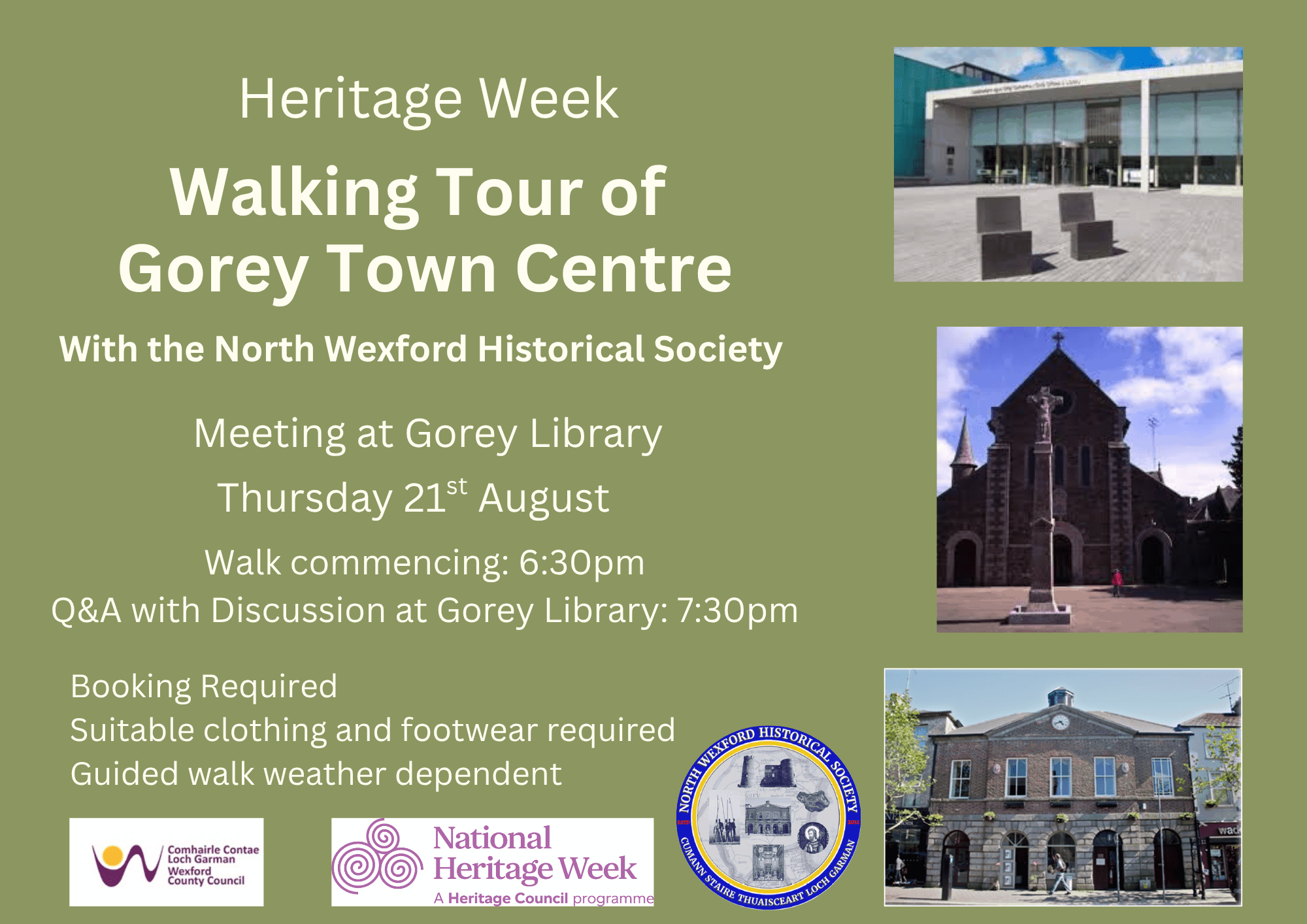 Walking Tour of Gorey Town Centre with Willie Willoughby and the NWHS ...